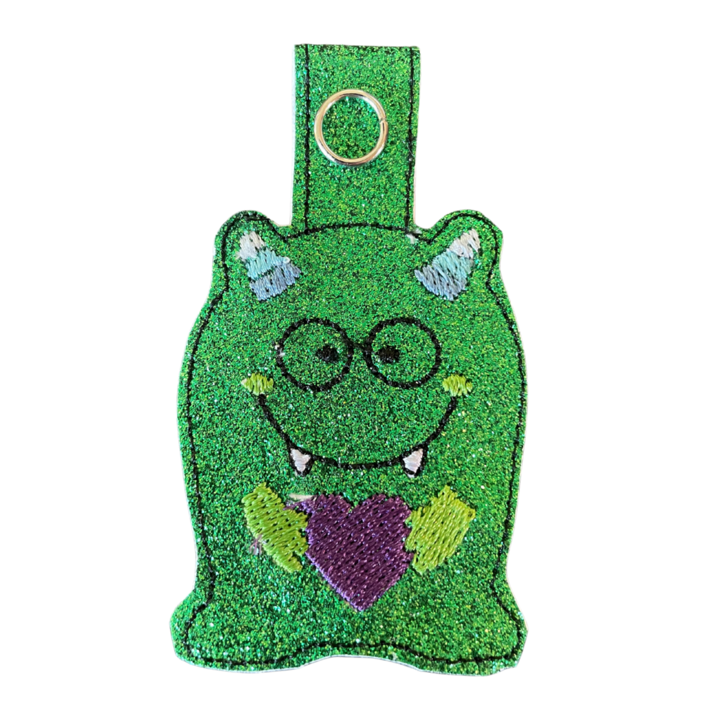 In The Hoop Embroidery Design Key Fob – Monster – All In The Hoop ...