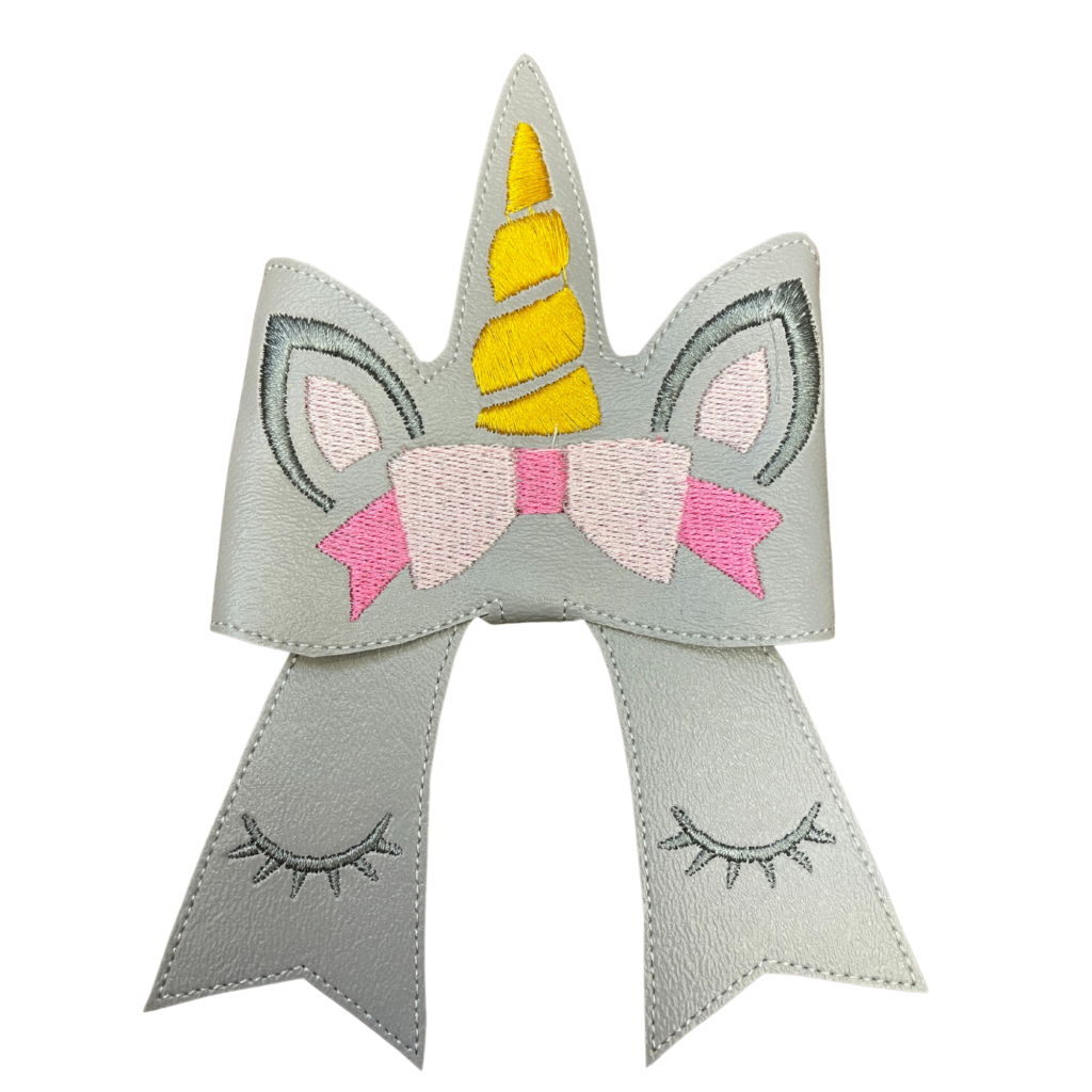 In The Hoop Embroidery Design – Unicorn Bow – With Pink Bow – All In ...