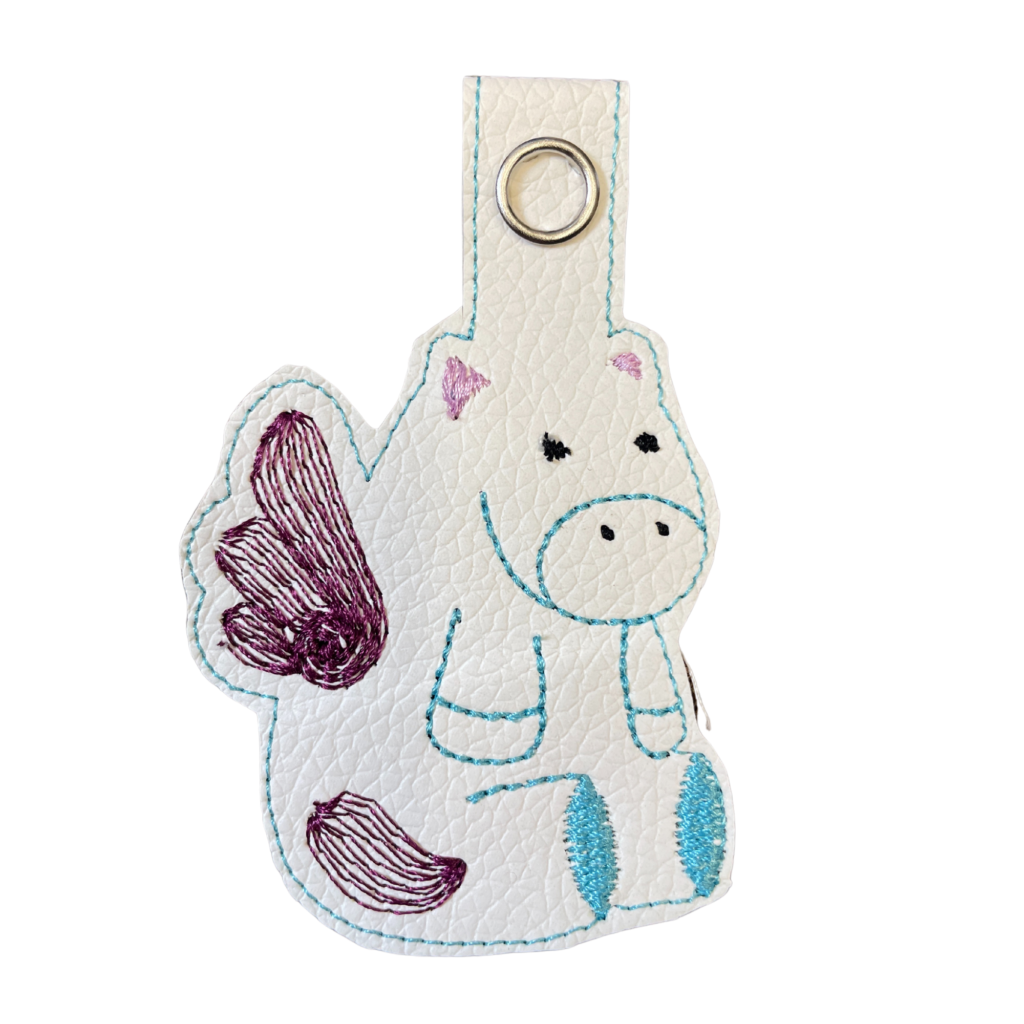 In The Hoop Embroidery Design Key Fob – Pegasus – All In The Hoop ...