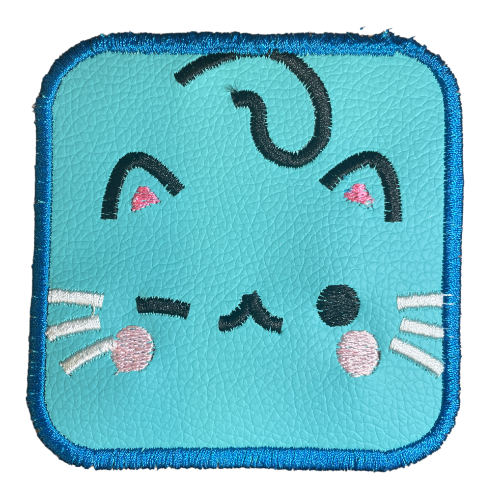In The Hoop Machine Embroidery Design Blue Cat Mug Rug – All In The ...