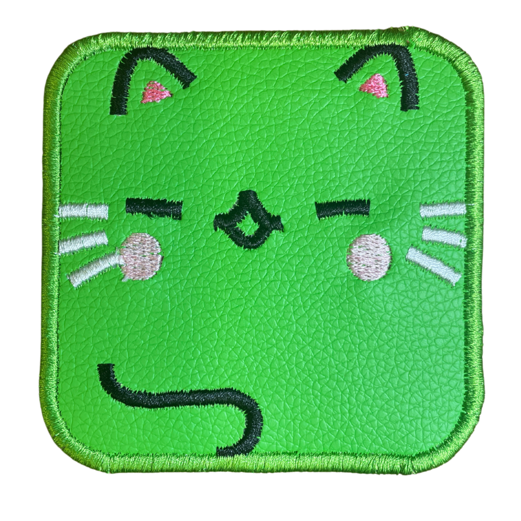 In The Hoop Machine Embroidery Design Green Cat Mug Rug – All In The ...