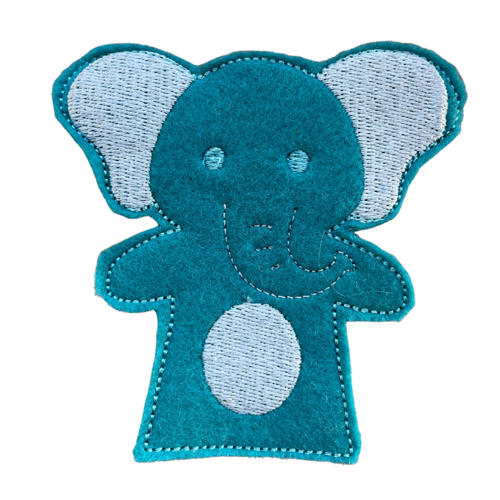 In The Hoop Machine Embroidery Design Cute Elephant Finger Puppet – All ...