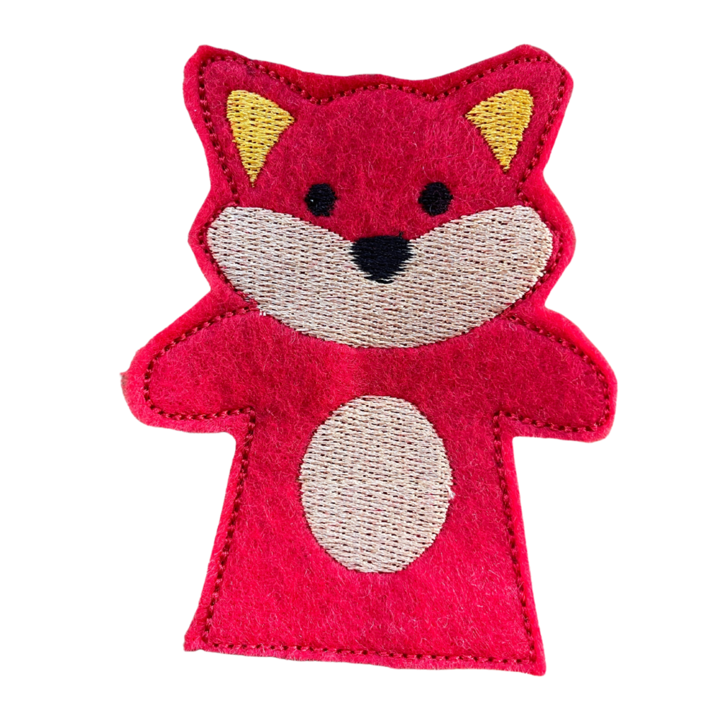 In The Hoop Machine Embroidery Design Adorable Orange Fox Finger Puppet ...