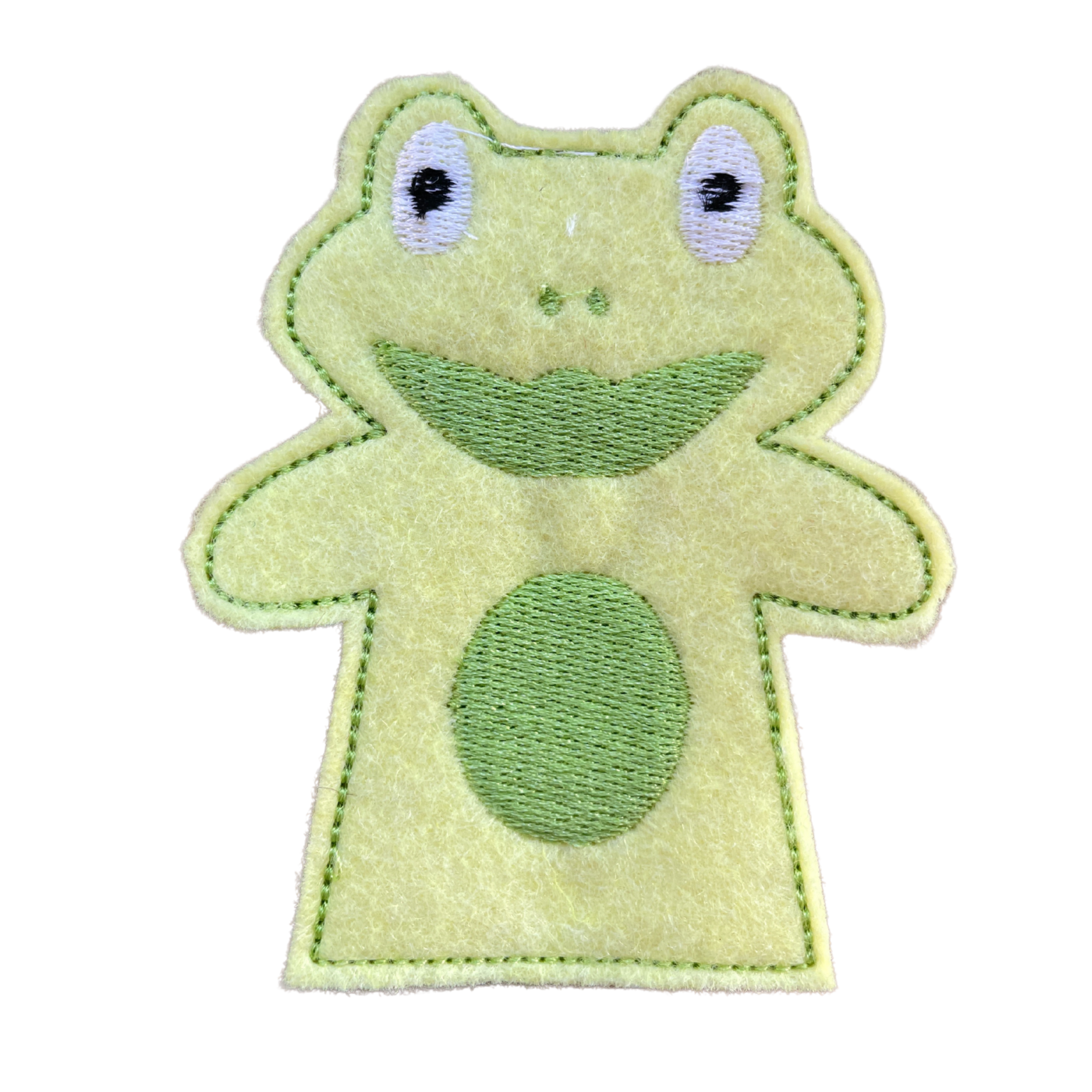 In The Hoop Machine Embroidery Design Adorable Green Frog Finger Puppet ...