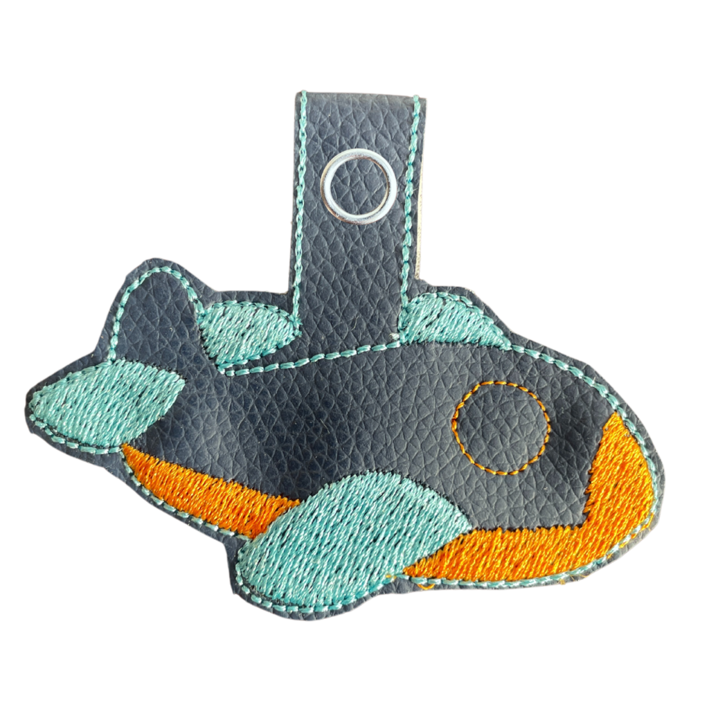 In The Hoop Machine Embroidery Design Airplane Key Fob – All In The ...