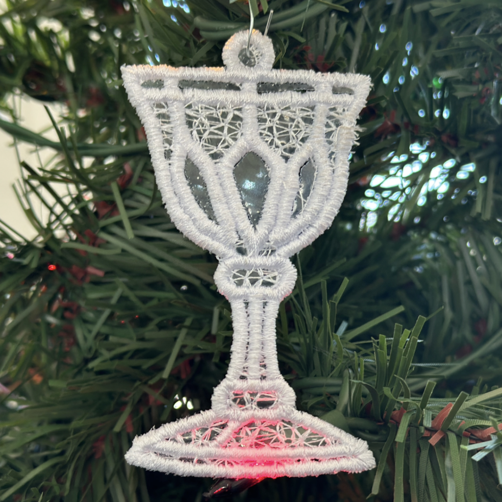 Freestanding Lace Ornament Chalice All in the Hoop Machine Embroidery ...