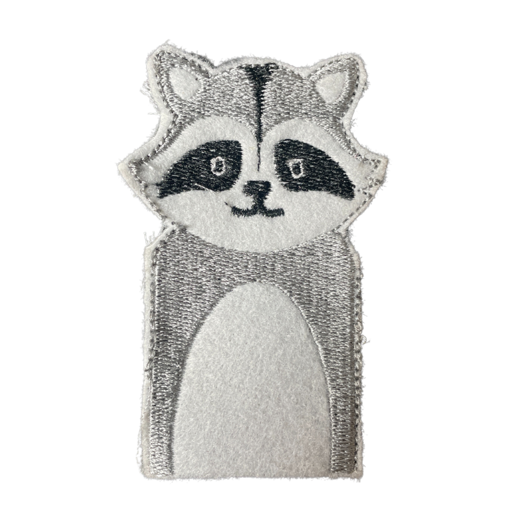 In The Hoop Zoo – Racoon Finger Puppet Machine Embroidery Design – All ...
