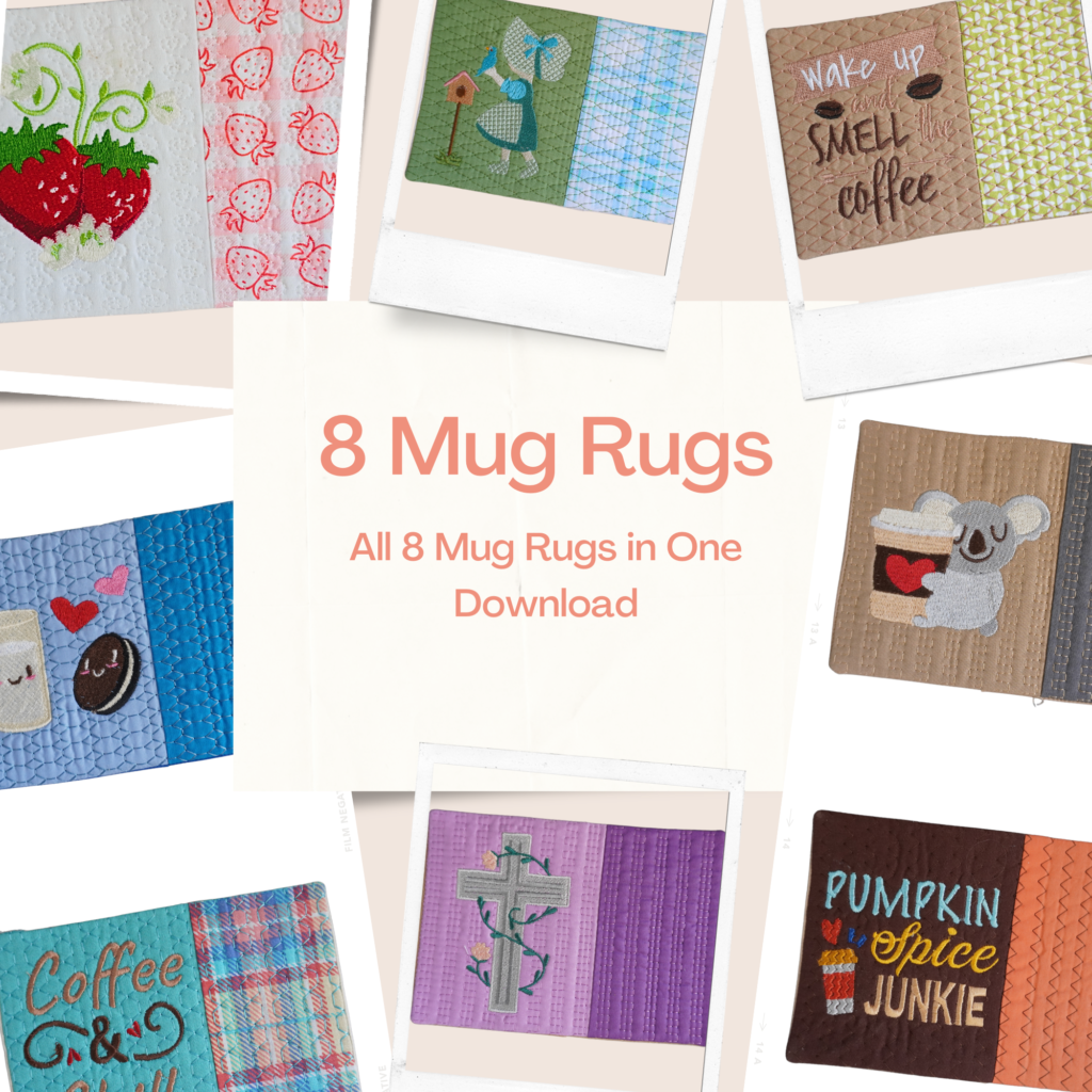 In The Hoop Mug Rugs Pack of 8 Mug Rugs – All In The Hoop Machine ...
