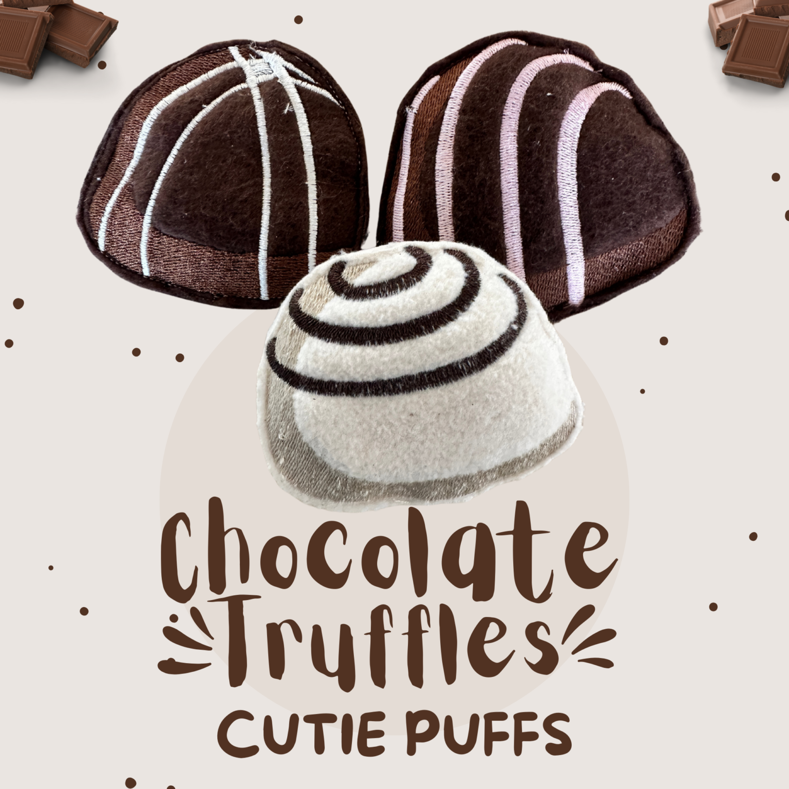 In The Hoop Chocolate Truffles Cutie Puffs – All In The Hoop Machine ...