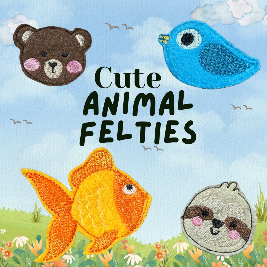 In The Hoop Cute Animal Felties Pack – All In The Hoop Machine ...