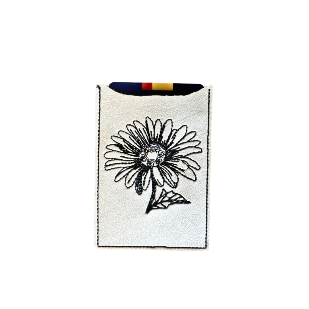 In The Hoop Machine Embroidery Design Daisy Sketch Card Holder – All In ...